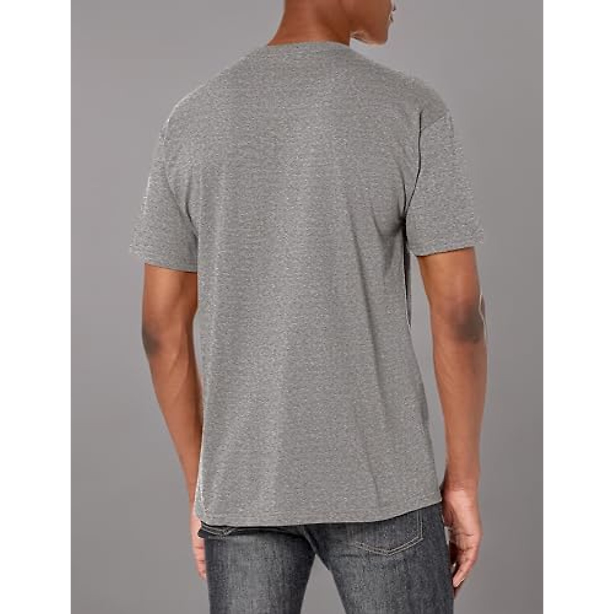 Disney Men's Giant Mickey Mouse Gray Graphic T-Shirt, Grey, Large