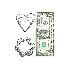 Cookie Cutters Shapes Baking Set, 12PCS Flower Round Heart Star Shape Biscuit Stainless Steel Metal Molds Cutters for Kitchen Baking Halloween Christmas Small Cookie Cutters