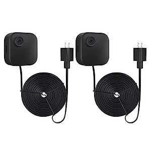 Wasserstein Weatherproof Power Cables Compatible with Blink Outdoor (3rd Gen), Blink Outdoor 4 (4th Gen) Cameras, Blink XT2 Outdoor and Indoor Cameras (2-Pack, Black) - Camera NOT Included