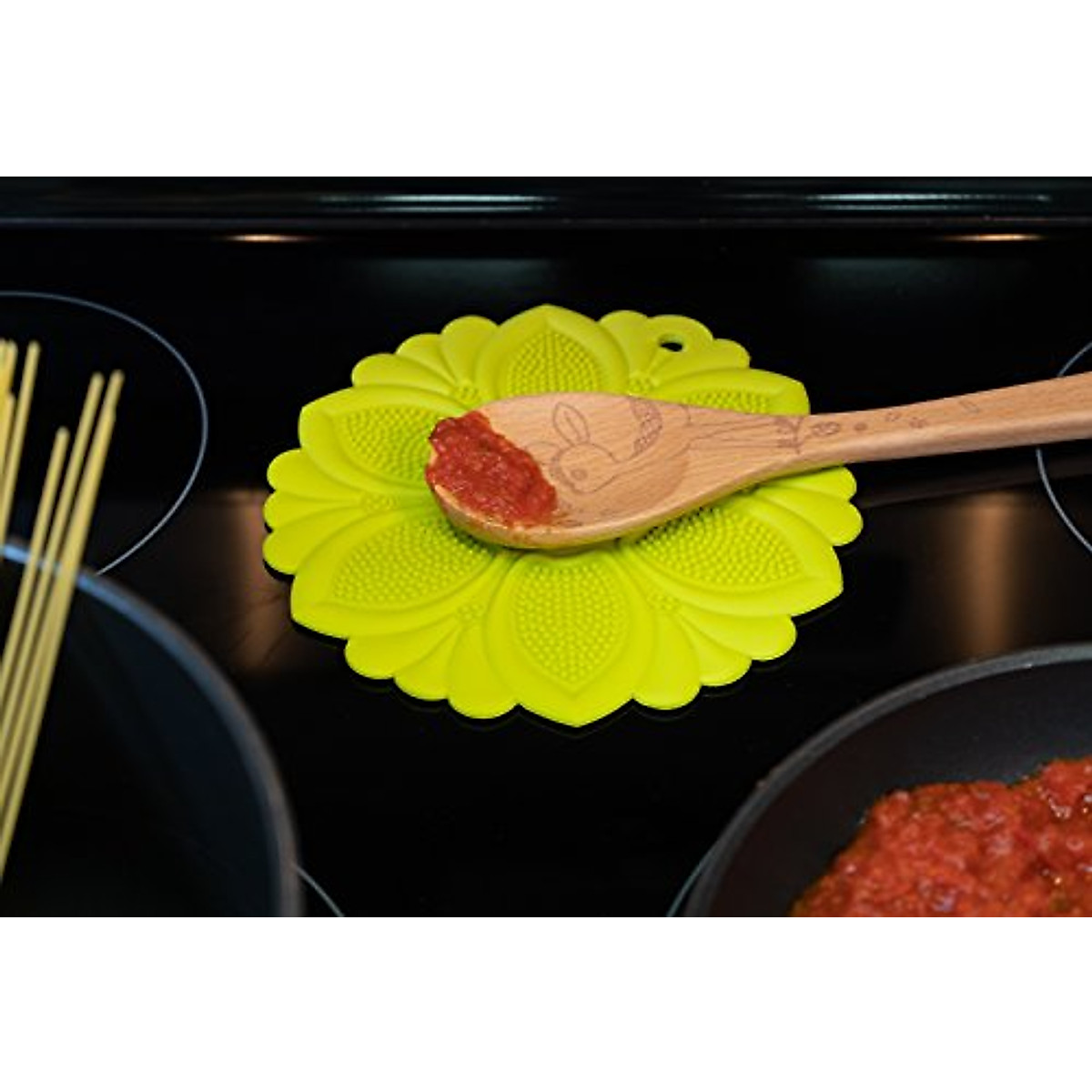 Talisman Designs No-Slip Grip Silicone Hot Pad & Trivet, Surface Protection from Hot Dishes, Up to 500-Degree Heat Resistance, Multipurpose Kitchen Supplies, Yellow (Set of 1)