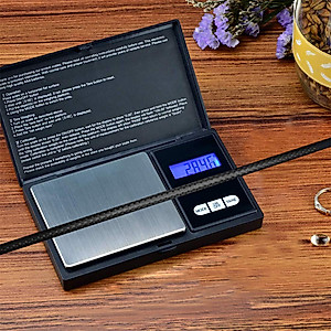 Luoyer Archery Arrow Scale Digital Pocket Scale Portable High-Precision Accurate Electronic 500g by 0.01g/7692grain by 0.15grain with LCD Display Mini Scale for Weighing Arrow Tips Arrowhead