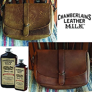 Leather Milk Conditioner and Cleaner for Furniture, Cars, Purses and Handbags. All-Natural, Non-Toxic Conditioner Made in the USA. Leather Care Liniment No. 1. 2 Sizes. Includes Premium Applicator Pad