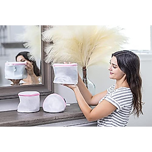 Mamlyn Mesh Bra Bags for Washing Machine, Lingerie wash Bags for Laundry