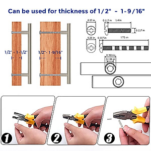 30 Pack 7.38 inch Cabinet Pulls Brushed Nickel Stainless Steel Kitchen Cupboard Handles Cabinet Handles, 5 inch Hole Center