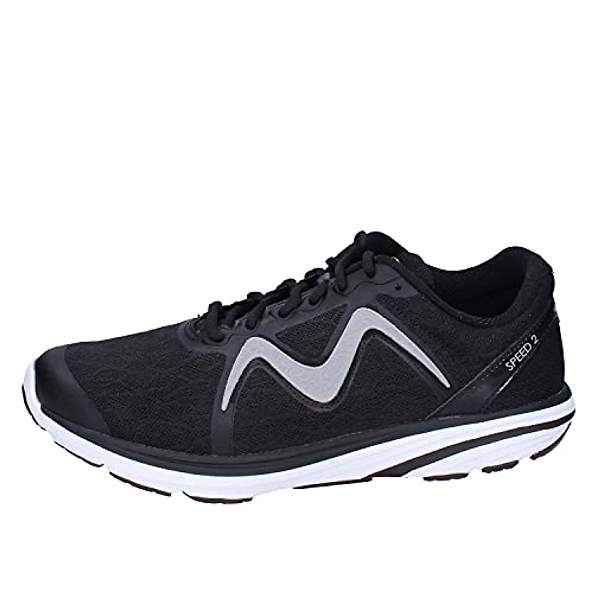 MBT Rocker Bottom Shoes Men’s – Athletic Running Shoes Speed 2 - Black/Gray