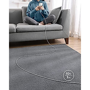 Anker Nylon USB C to Lightning Cable [10ft MFi Certified] for iPhone 13 13 Pro 12 Pro Max 12 11 X XS XR 8 Plus, AirPods Pro, Supports Power Delivery (Silver)