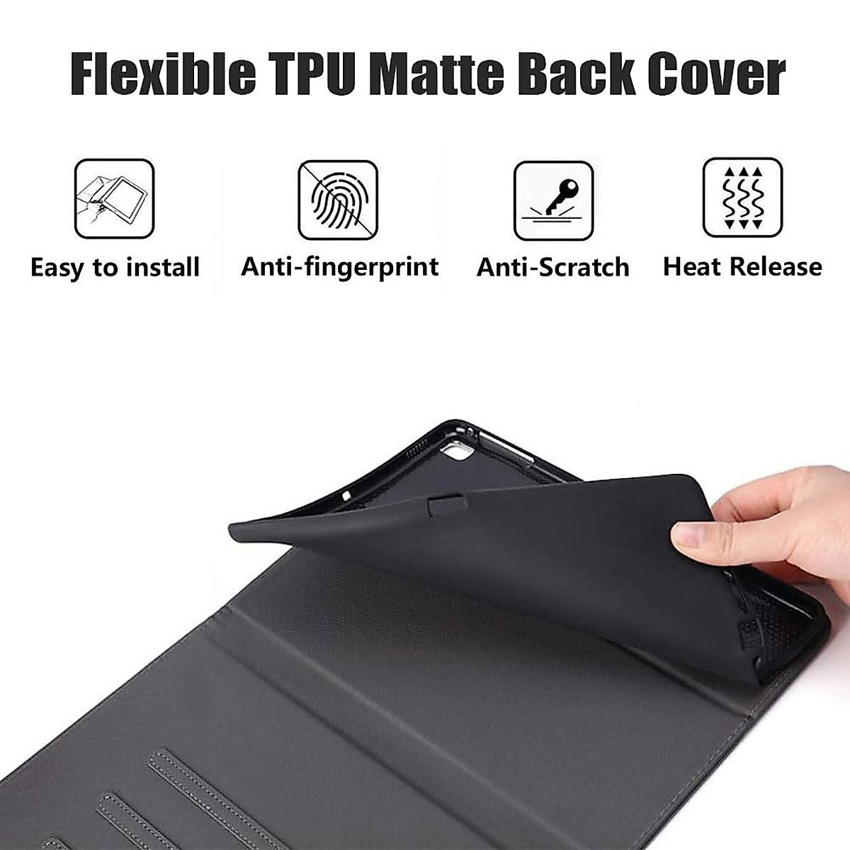 stmedazm Case for Samsung Galaxy Tab A8 10.5 Inch 2022 Tablet [SM-X200/X205/X207], Slim PU Leather Case, Adjustable Stand with Auto Wake/Sleep - Glitter Quote Live Laugh Love