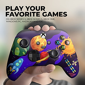 DreamController Abstract Custom X-box Controller Wireless compatible with X-box One/X-box Series X/S Proudly Customized in USA with Permanent HYDRO-DIP Printing (NOT JUST A SKIN)