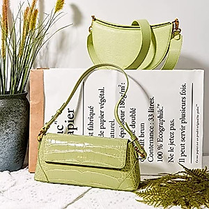 SINBONO Clutch Tote Handbags, Classic Vegan Leather Hobo Bags Shoulder Purse Handbag for Women