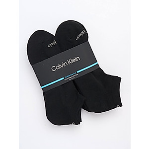 Calvin Klein Men's Socks - No Show Ankle Socks (6 Pack), Size 7-12, Classic Black