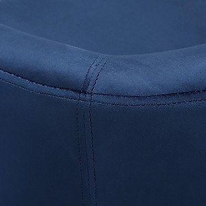 Topeakmart Velvet Accent Chair, Comfy and Modern Velvet Club Chair with Armrest and Sturdy Legs for Living Room/Bedroom Study, Set of 2, Navy Blue