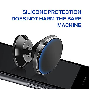 2 Pack Magnetic Phone Car Mount, Strong Magnet Cell Phone Holder with 4 Metal Plate, Dashboard 360° Rotation & Degrees View, Adjustable Magnet Cell Phone Mount Compatible with iPhone, Samsung and More