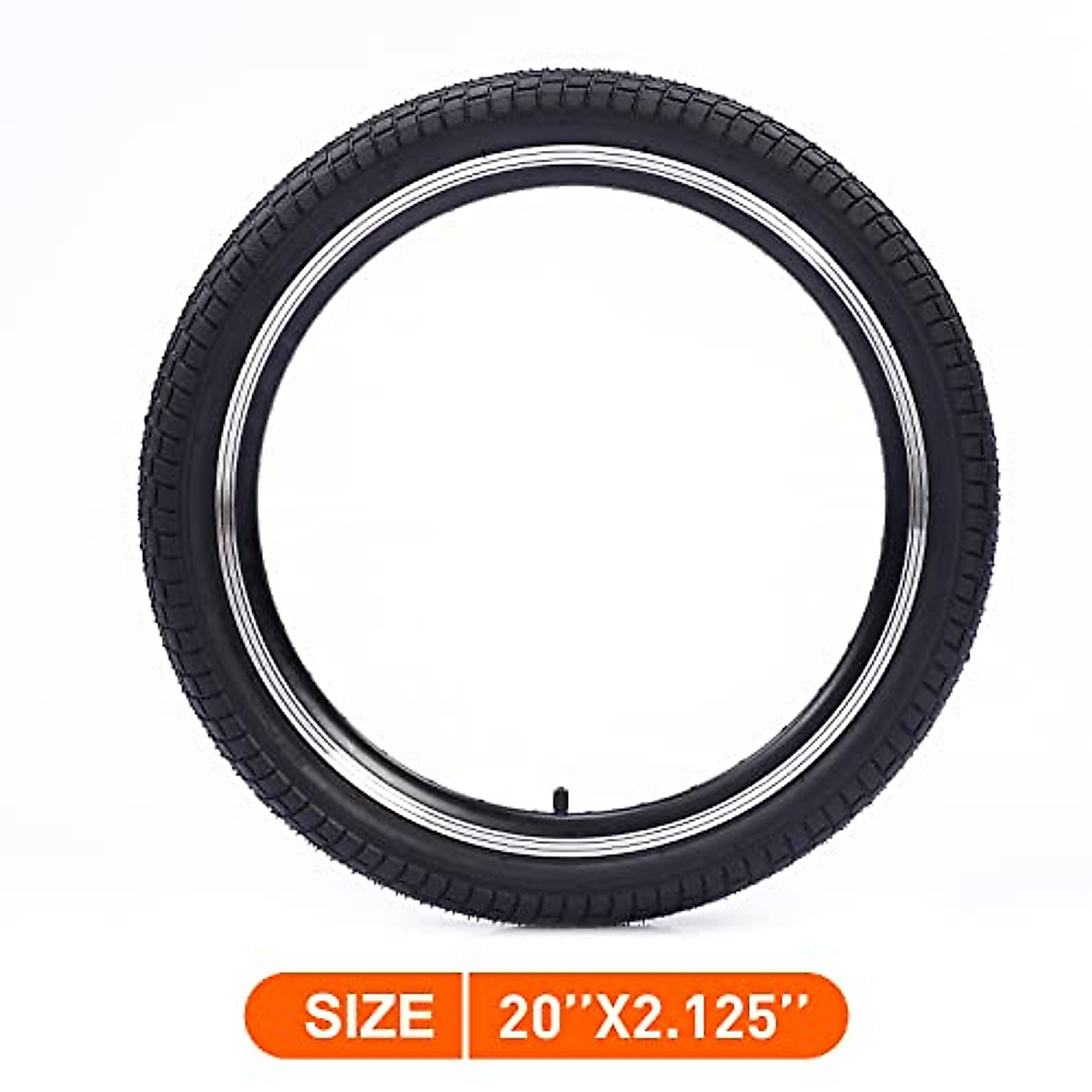 WEEROCK 20 Inch Bike Tire Folding Bead Replacement Tyre 20 * 2.125 for Child Bike Kids Bike BMX Mountain Bicycle MTB, Black