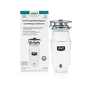 Smart Choice 1/2 HP Direct Wire Garbage Disposal for Kitchen Sinks, White | SC05DISPD1