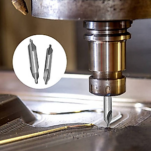 Saihisday 7PCS Center Drill Bits Set M2 HSS Centering Starter Drill Bit 60-Degree Countersink Tools for Lathe Metalworking