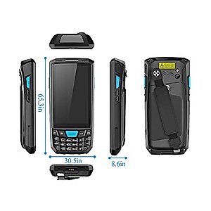 RUGLINE 2024 Android Barcode Scanner, Android13 PDA, 4GB+64GB Barcode Scanner with Keypad, Equip with Honeywell N6703 1D 2D QR Code Scanner, IP66 Inventory Scanner with Software for Warehouse