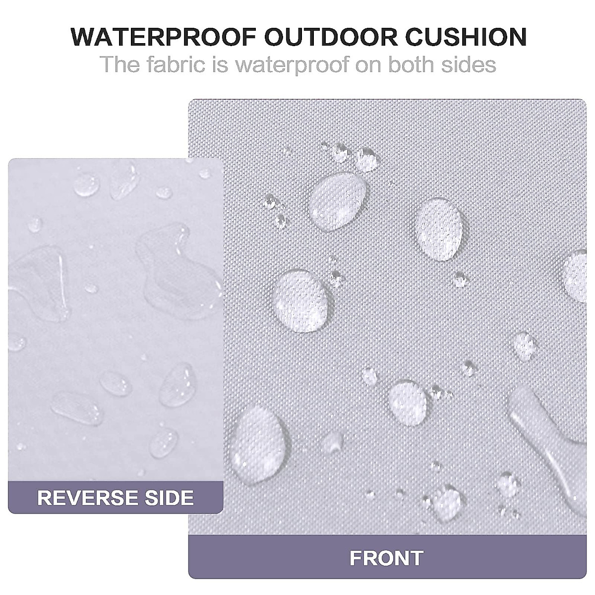 Faible Poisson Outdoor Bench Cushion and Replacement Cover, 42 x 18 Inch Waterproof Porch Swing Cushions with Handle and Anti-Slip Straps for Garden Patio Furniture