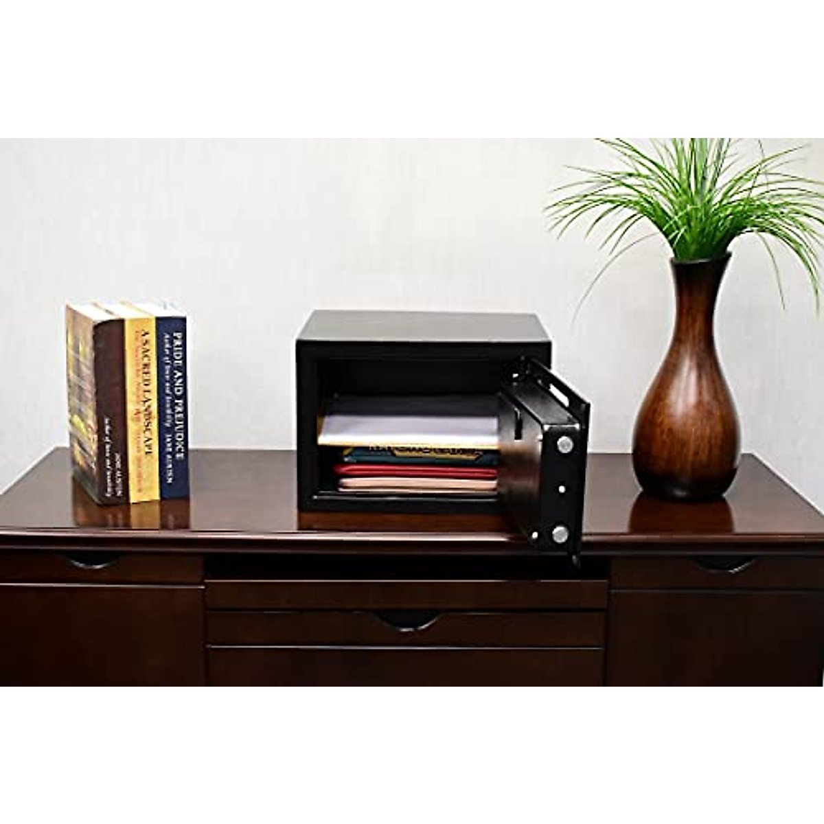 Barska AX11934 Compact 0.57 Cubic Ft Digital Multi-User Keypad Security Business Depository Drop Safe with Front Load Drop Box for Money, Cash & Mail Lock Box