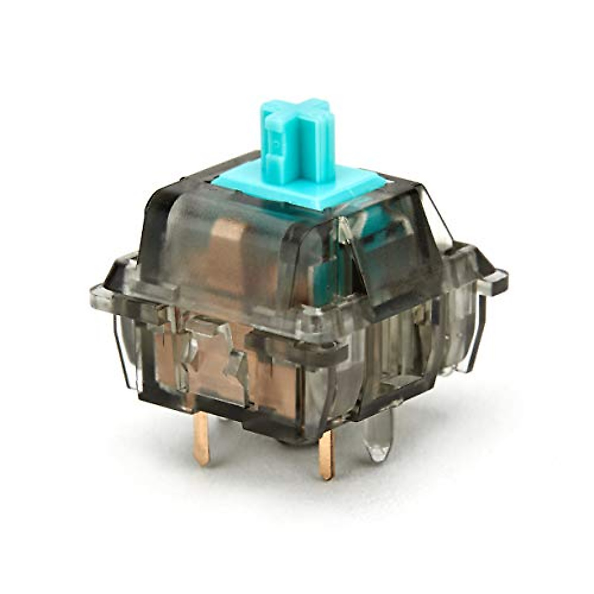 KOSEKY DSL1 Linear Keyboard Switch,Silent,60cN Force,Gold-Plated Spring,Pre Lubed, Linear Keyswitch 5 Pins for Mechanical Gaming Keyboards (90 Packs, Smoky Transparent,Aqua)