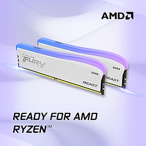 Kingston Technology Fury Beast RGB Special Edition 32GB (2x16GB) 3200MT/s CL16 DDR4 Desktop Memory Kit of 2 | Infrared Syncing | Intel XMP & AMD Ryzen Ready | RGB CTRL Software | KF432C16BWAK2/32