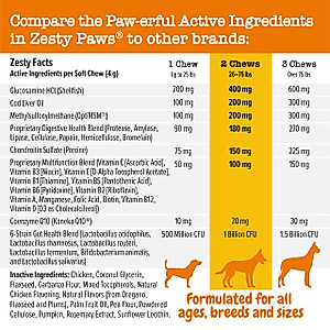Ancient Elements Probiotics for Dogs - Chewable Dog Probiotic Supplement + Multifunctional Supplements for Dogs - Glucosamine Chondroitin for Joint Support