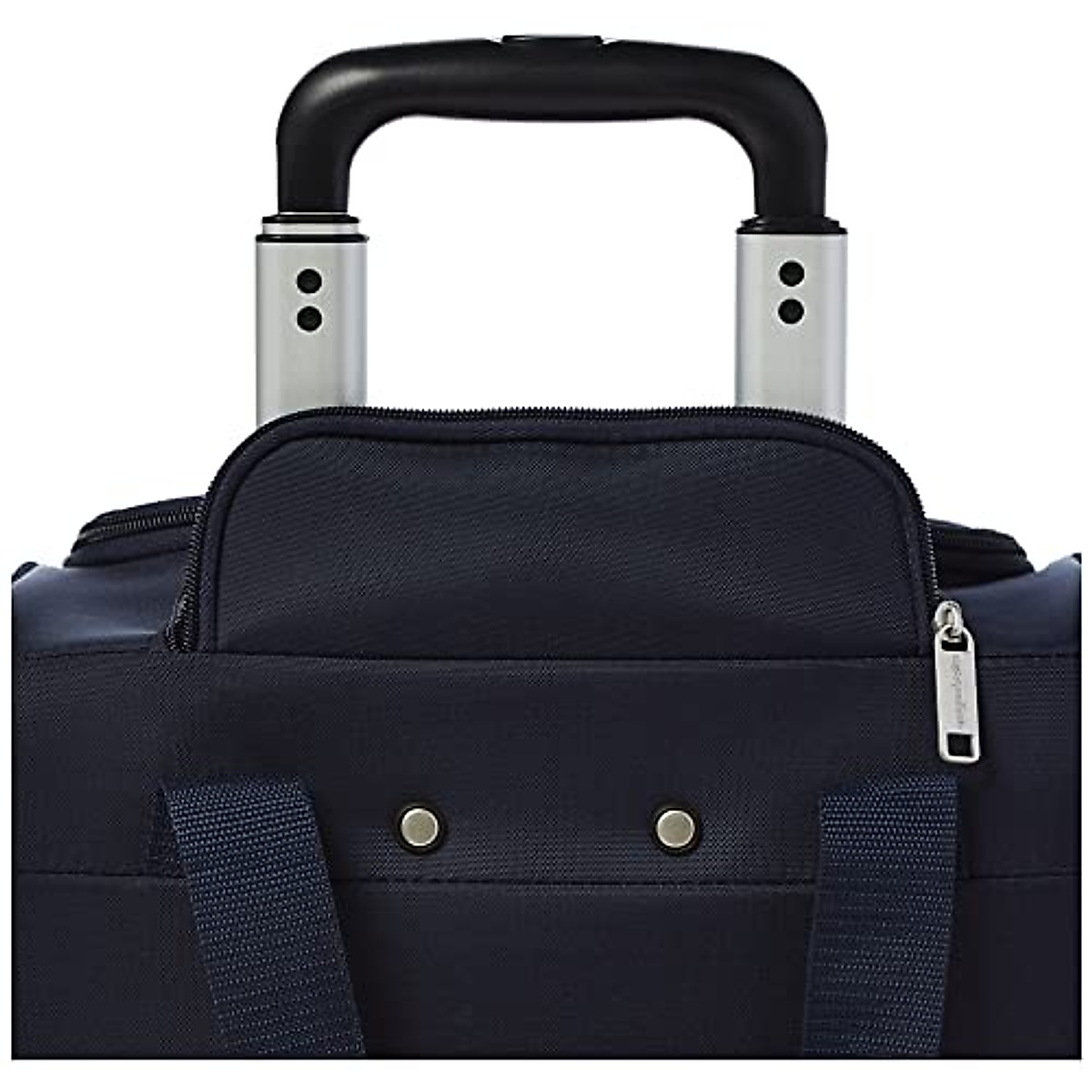 Amazon Basics Underseat Carry-On Rolling Travel Luggage Bag, 14 Inches, Navy Blue