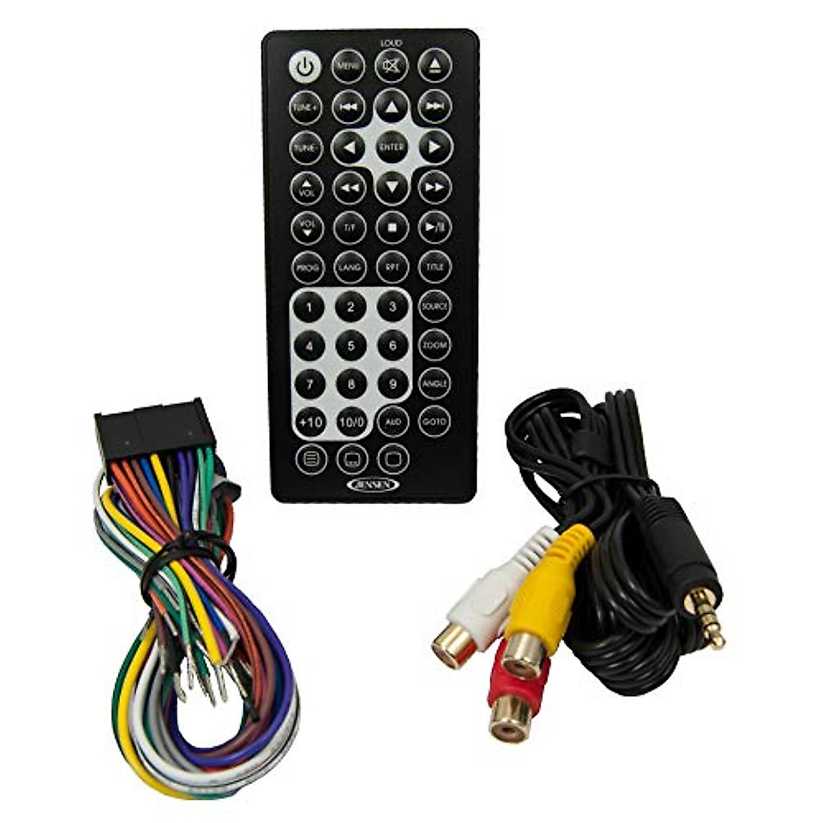 Jensen AWM965 AM/FM|CD|DVD|MP3/USB Wallmount Stereo with DVD Player, Front USB Supports MP3, WMA, JPEG Formats, Remote Control Included, 12 Volt (Renewed)