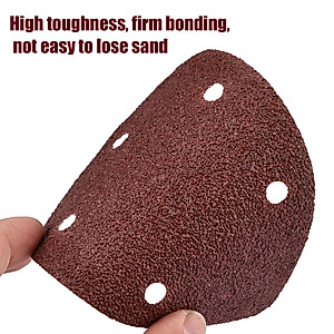 KingBra 40 Grit Mouse Detail Sander Sandpaper 5 Holes Sander Pads Hook and Loop Sanding Sheets, Pack of 30