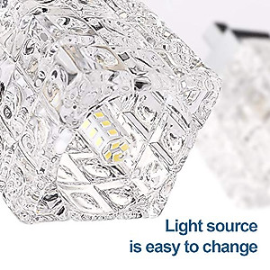 TRLIFE Bathroom Vanity Light Fixtures, 26inches Crystal Vanity Light Fixture Modern Bathroom Lights Over Mirror 4 Lights Vanity Light for Bathroom