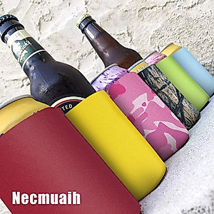 50 Pack Beer Can Coolers Sleeves, Soft Insulated Reusable Drink Cooler for Water Bottles, Blank Collapsible Soda Cover Cooler, DIY Customizable for Parties, Events or Weddings, Bulk