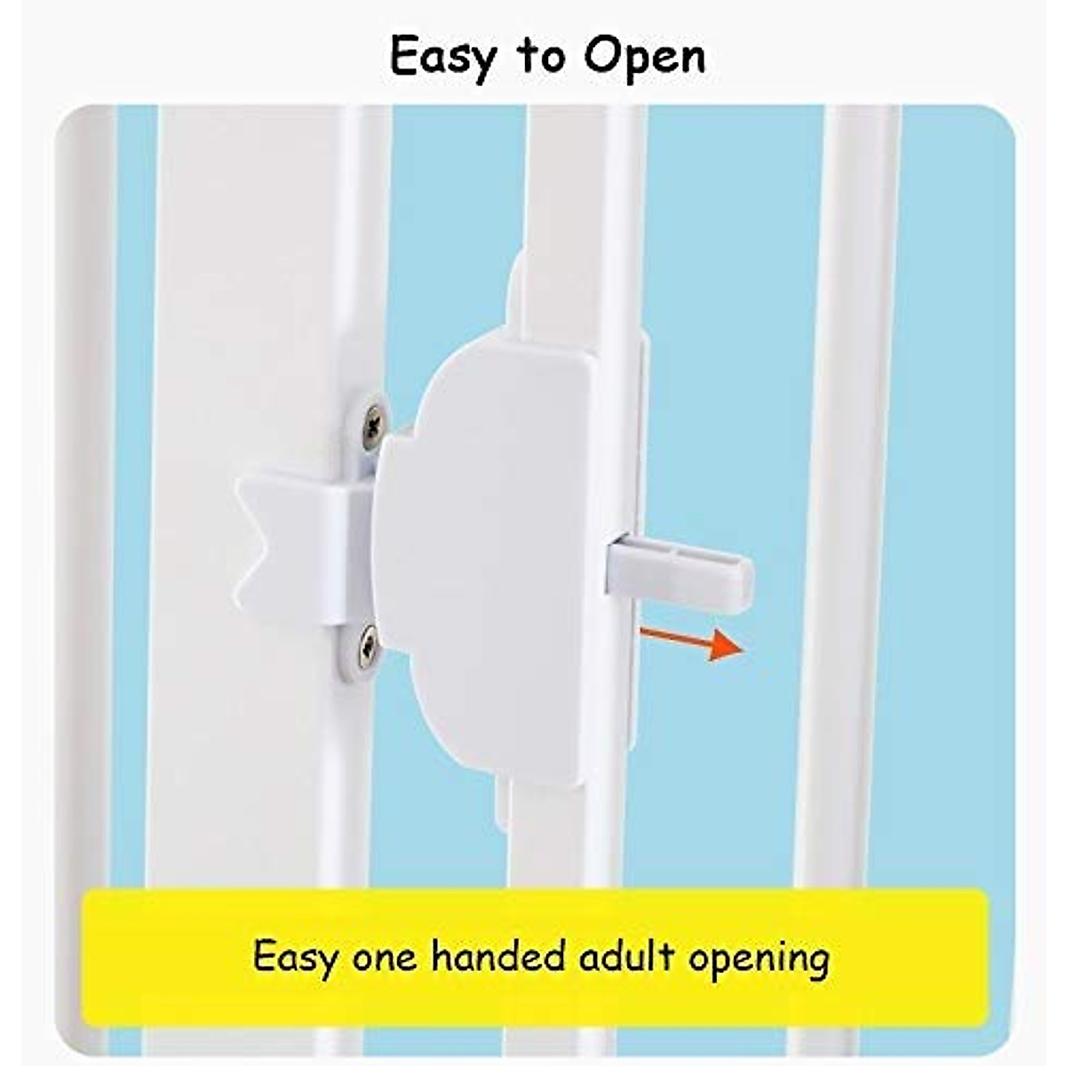 Pet Safety Gate Extra Tall 120cm Pet Gate For Dogs and Cats, Baby Safety Gate for Doorways/Stairs/Hallways, White Metal Encrypted Barrier Indoor Safety Gates for Children & Pets, Fits 66-130cm Wide Pe