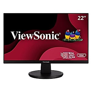 ViewSonic VS2247-MH 22 Inch 1080p Monitor with 75Hz, FreeSync, Thin Bezels, Eye Care, HDMI, VGA Inputs for Home and Office