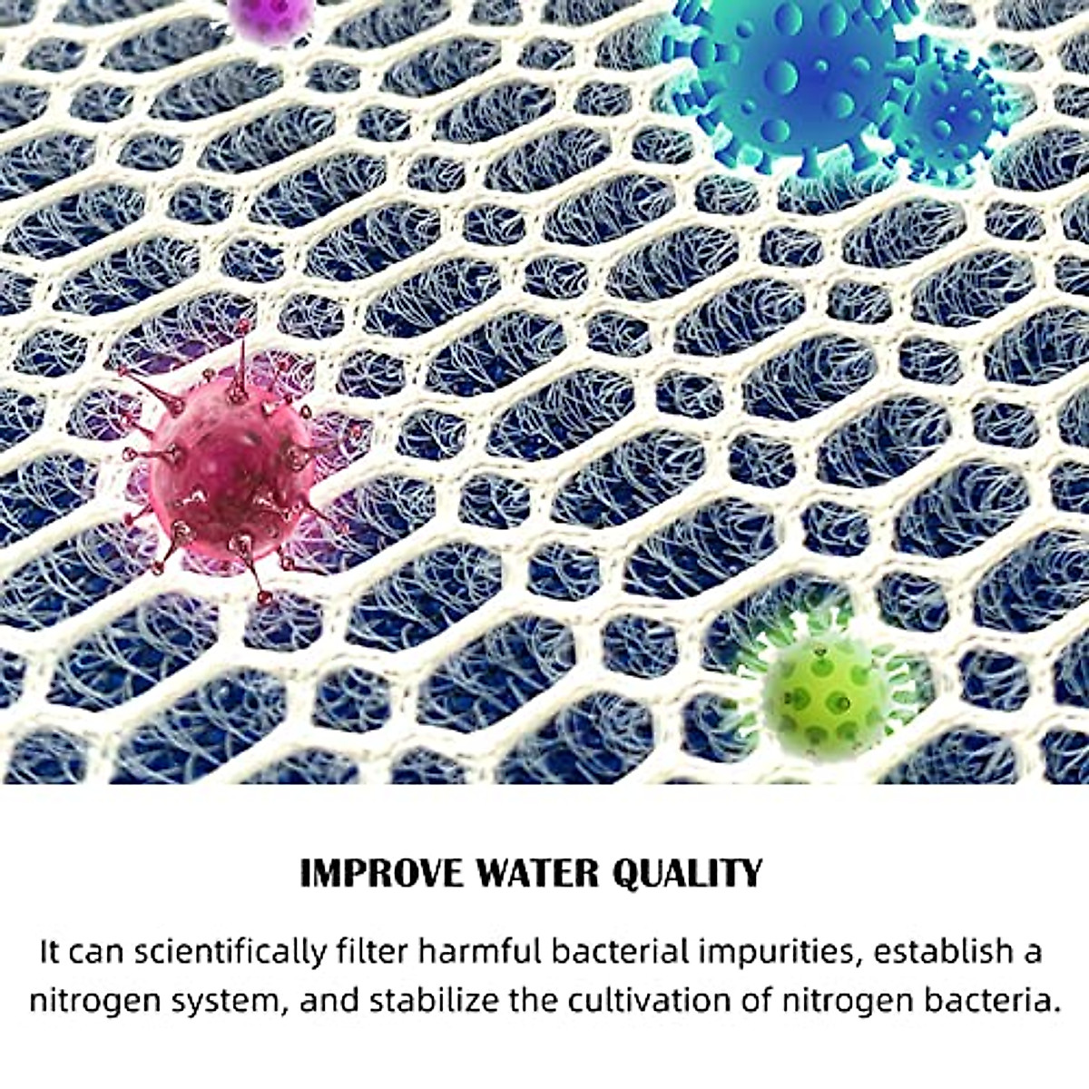 Eagles 8D Aquarium Filter Media,11.8 x 47.2 Inches Pond Filter Medi for Fish Tank and Pond, Washable and Reusable Koi Pond Filter Pad 8-Layer Super Filtering Effect Fish Pond Filter