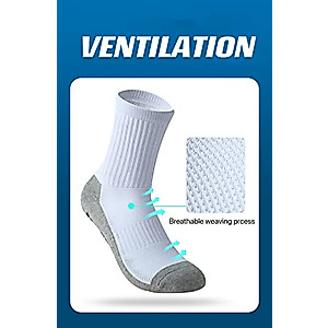 WIYCG Athletic Socks Men's Soccer Socks Anti-slip Gel Cushion Thick Towelled Bottom Shock Absorption Training Socks Manufactured Directly From Factory, 4 Pairs (Combo 4)