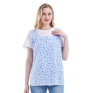 Nanxson Women Cobbler Apron with 2 Patch Pockets,Smock with Buttons for Work Chef kitchen CF3152