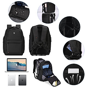 FENRUIEN Business Travel Backpack for Men, fit 15.6" Laptop Backpack, Waterproof Backpack with USB Charging Port, Anti-Theft luggage Backpack with TSA Lock, Daypack Backpack for College/School