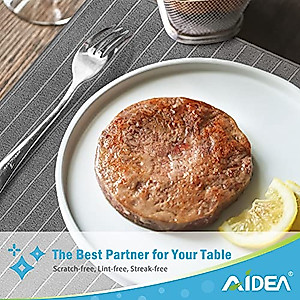 AIDEA Microfiber Kitchen Towels-8Pack, 15”x25”, Super Soft and Absorbent, Multi-Purpose Microfiber Dish Towels for Home, Kitchen-Grey