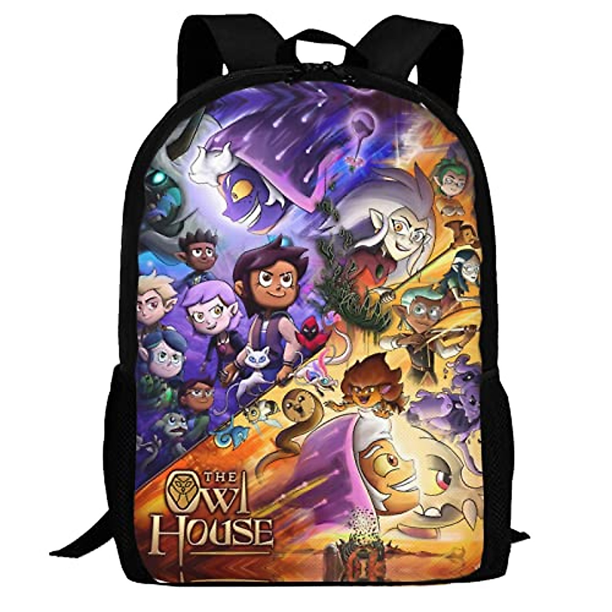 OMELUS Mens Womens The Horror Owl House Cartoon Basic Multipurpose Backpacks,3D Printed Funny Waterproof Laptop Backpack,Travel Camping Hiking Daypack Backpack For Men Women 17 inch