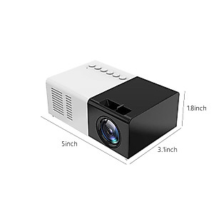 WiFi Blue-Tooth Projector, Native 1080P HD Projector Home Video Projector, Portable Wireless Projector Supports Outdoor Mobile Power Supply, Compatible with TV Stick/Computer/Smartphone (Black)