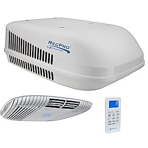 RecPro RV Air Conditioner 15K Non-Ducted | With Heat Pump for Heating or Cooling Option | RV AC Unit | Camper Air Conditioner (White)
