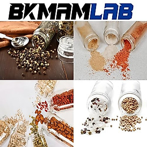 BKMAMLAB 50ml Glass vials 30pcs,With aluminum screw cap30pcs Clear Glass Bottles