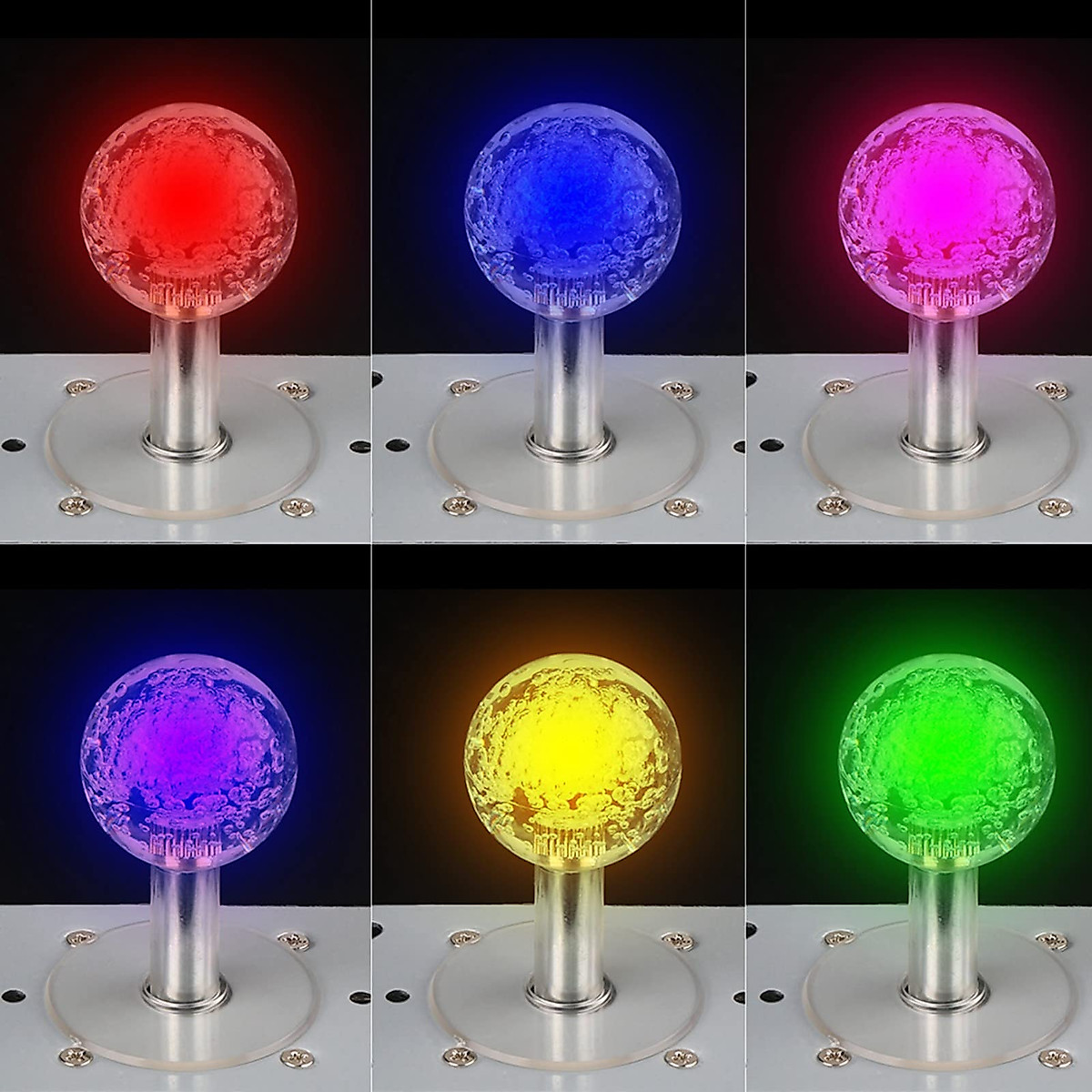 LED Illuminated Joystick,LED Colorful Illuminated Game Joystick Switchable from 4 to 8 Way for Game for Game Video Game Arcad