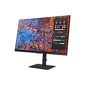 SAMSUNG 32-Inch ViewFinity S80PB Series UHD Monitor, DCI-P3 98%, VESA DisplayHDR 600, IPS Panel, Matte Display, USB-C, PIP/PBP, Intelligent Eye Care, LS32B806PXNXGO, 2023,Black