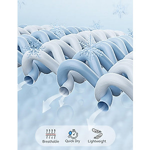 BALEAF Women's 5" Workout Shorts Athletic Running Shorts High Waisted with Zipper Pocket Gym Quick Dry Hiking Sports Light Blue L