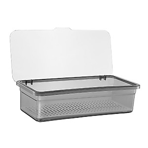 DOITOOL Drawer Organizer With Lid And Drainer Chopsticks Drain Storage Box Flatware Tray with Lid Chopsticks Storage Holder for Chopsticks Fork Flatware Tableware Dust- proof Dinnerware Holder