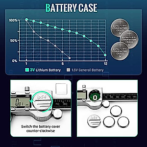 Nuovoware Digital Caliper, 6 Inch /150 mm IP54 Electronic Measuring Tool, Stainless Steel Waterproof Micrometer Vernier Caliper with Auto-Off Large LCD Screen, High Precision Inch/Metric/Fraction