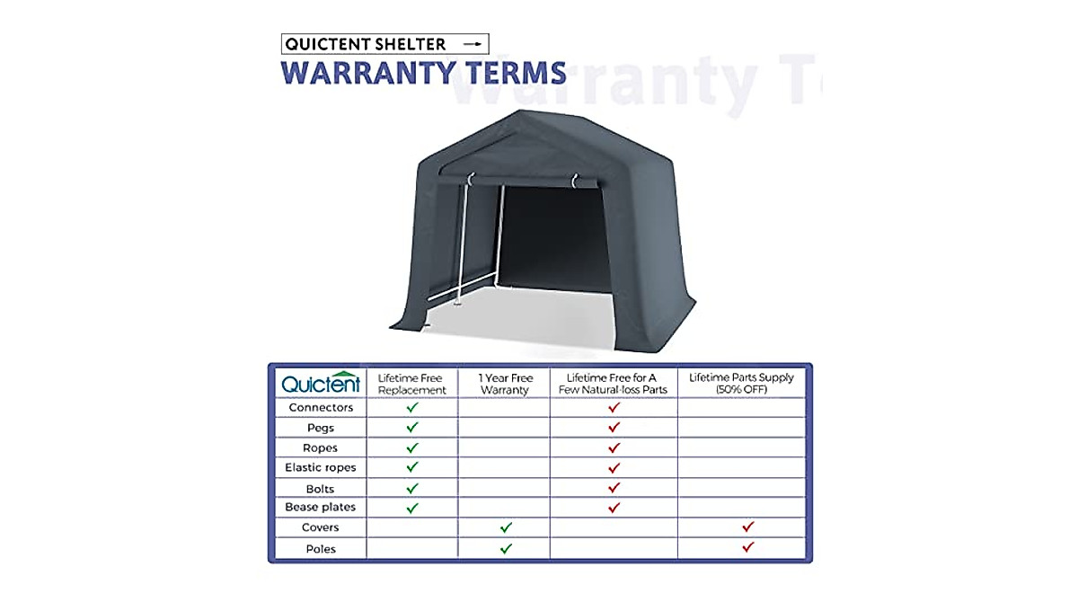 Quictent 7x12 ft Heavy Duty Outdoor Storage Shelter