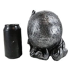 Ebros Dead Rising Skull Hell's Booze Flame Skeleton Wine Holder Figurine 11.25" L Halloween Party Hosting Centerpiece Decor