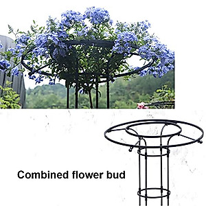 Garden Obelisk Trellis for Climbing Plants,3ft 4ft 5ft 5.9ft 6.9ft Tall Vertical Metal Umbrella Trellis Tower Frame Outdoor Flower Support Cage Climbing Stand Rack for Vines Rose (Size : 180cm/5.9ft