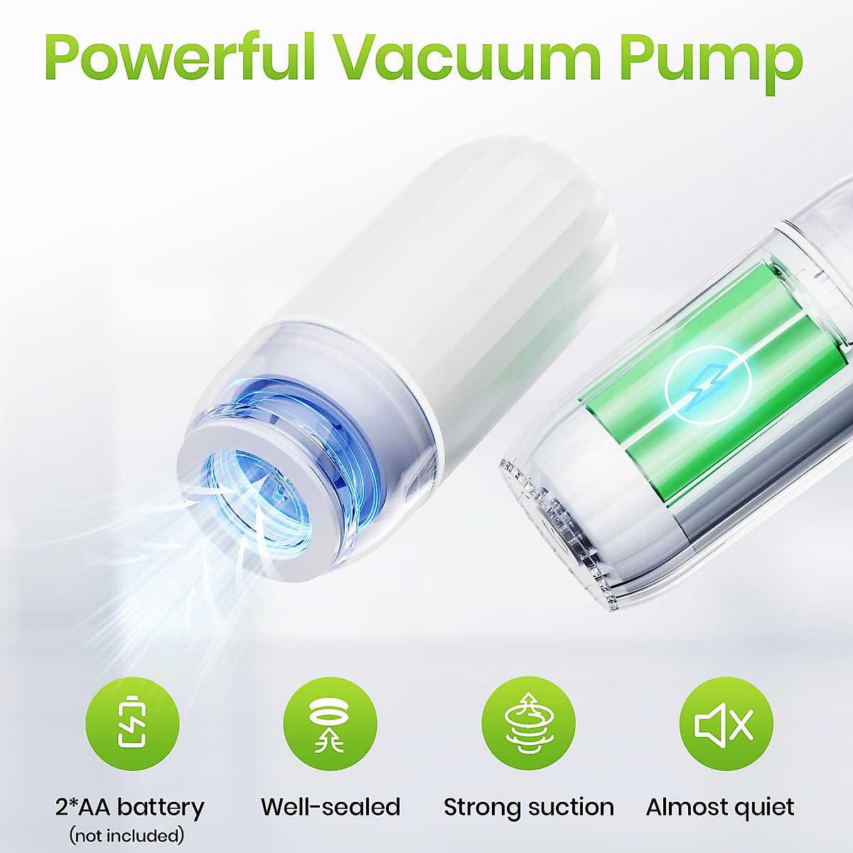 Mason Jar Vacuum Sealer, Morpilot Electric Mason Jar Sealer Kit, Food Saver Jar Sealer Attachment for Wide & Regular Mouth, Compatible with FoodSaver Vacuum Canning Sealer Machine, Include Vacuum Pump